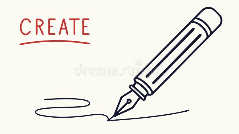 Pen Writing Create Text, Calligraphy Illustration for Creativity and ...