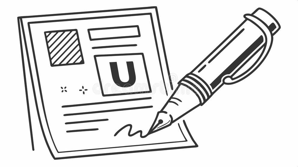 Pen Writing on Document, Signature Signing, Contract Signing, Document ...