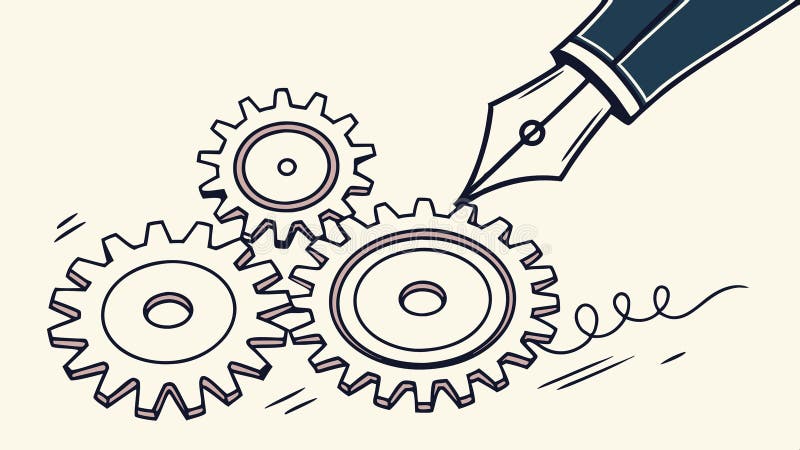 Pen Writing with Gears, Mechanical Writing and Technical Documentation ...