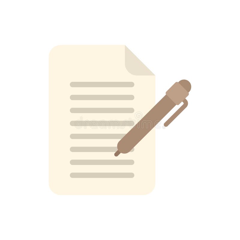 Pen Writing on Paper Taking Notes Leaving Feedback Stock Illustration ...