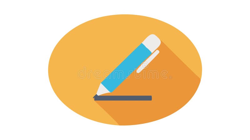 Pen Writing Tool Icon, Documentation Edit Symbol, Vector Design ...