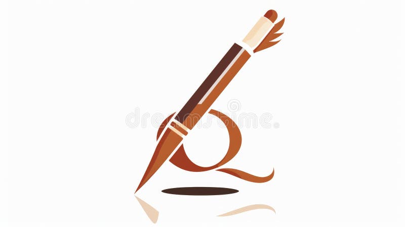 Pen Writing on a White Background.the Art of Penmanship Stock ...