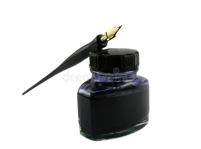 Pena e tinta 1 foto de stock. Imagem de frasco, escrita - 4273890