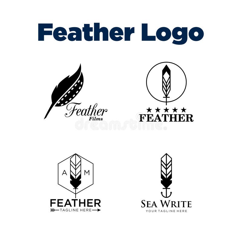 Pena Logo Template ilustração do vetor. Ilustração de vetor - 58784880