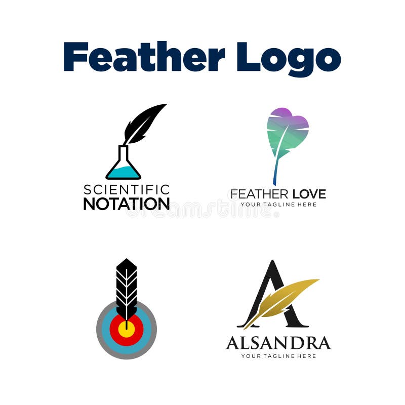 Pena Logo Template ilustração do vetor. Ilustração de macio - 58784861