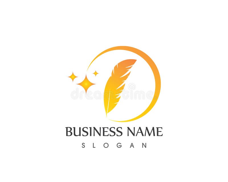 Pena Logo Vetora da pena ilustração do vetor. Ilustração de acordo ...