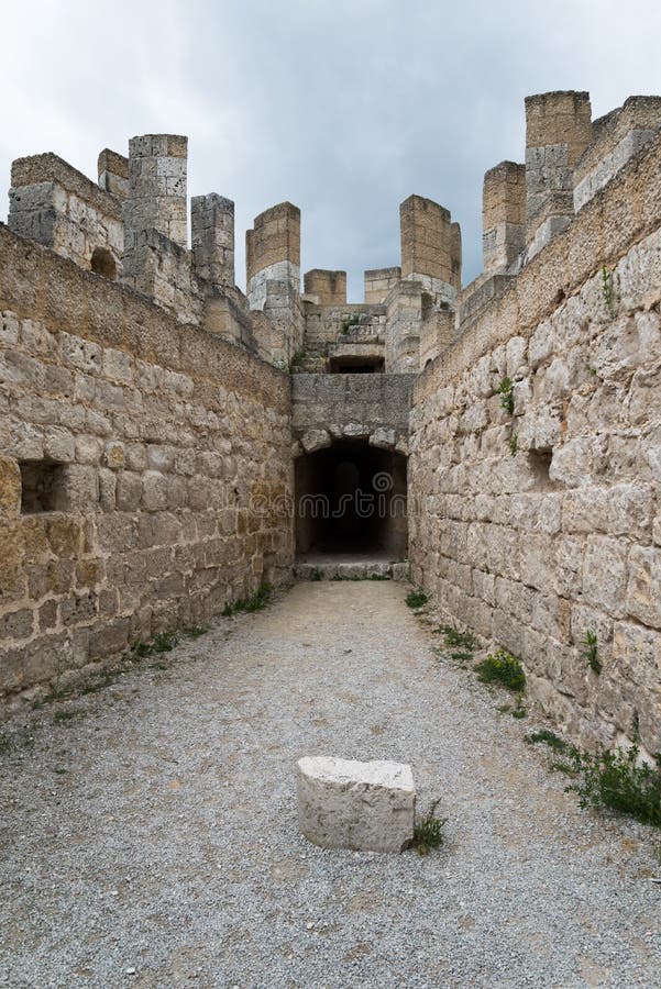 Penafiel Castle, Valladolid Spain Stock Image - Image of outdoor, cloud ...