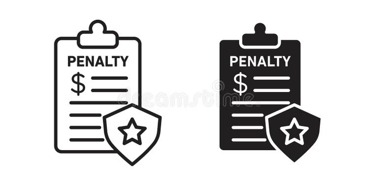Penalty Fine Icon Stock Illustrations – 540 Penalty Fine Icon Stock ...