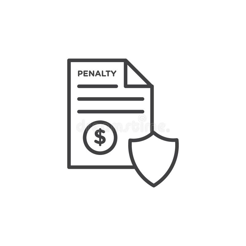 Penalty Icon Vector Set on White Background Stock Vector - Illustration ...