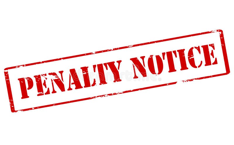 Penalty notice stock illustration. Illustration of castigation - 92071342