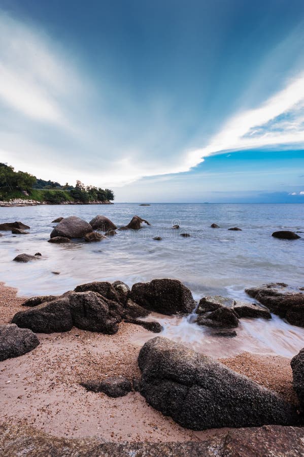Penang Beach stock photo. Image of rock, ocean, sand - 29342186