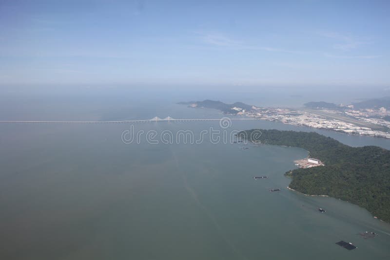 Penang bridge stock photo. Image of second, bridge, white - 78059664