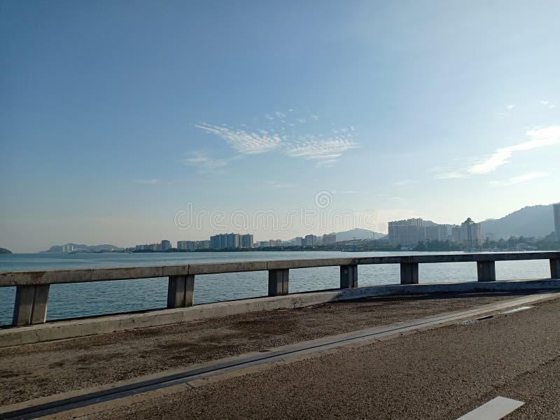 Penang bridge view stock image. Image of penang, bridge - 124055905