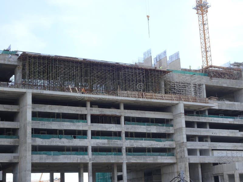 Structural Works are Underway at the Construction Site. Editorial Stock ...
