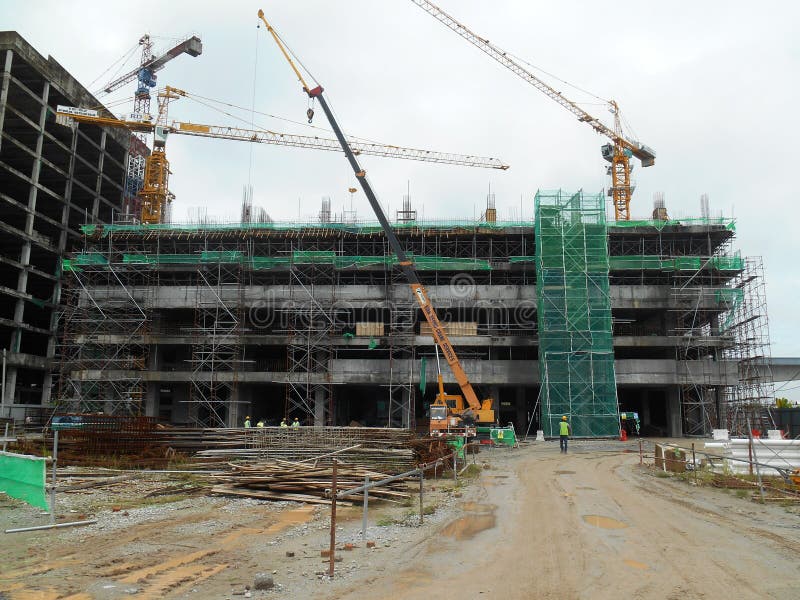 Structural Works are Underway at the Construction Site. Editorial Stock ...