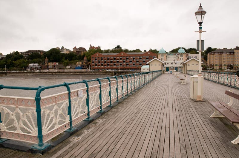Penarth Pier stock image. Image of wooden, slats, ornate - 21306841