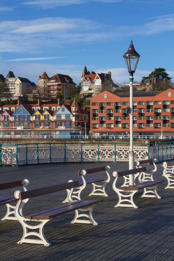 Penarth Pier South Wales stock image. Image of blue, lamp - 82584195