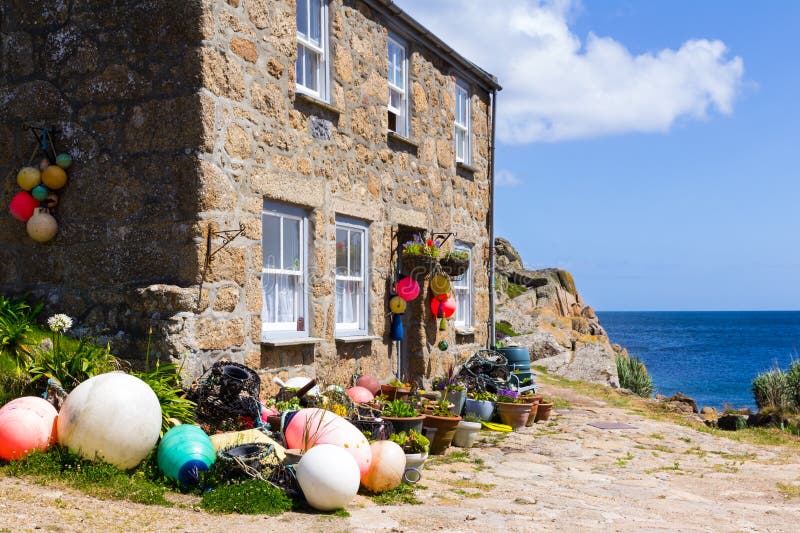 Penberth Cornwall England stock image. Image of moored - 26006841