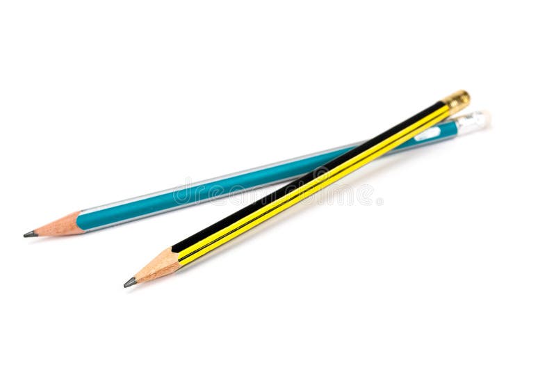 Very Short Yellow Pencil with a Rubber Stock Image - Image of work ...
