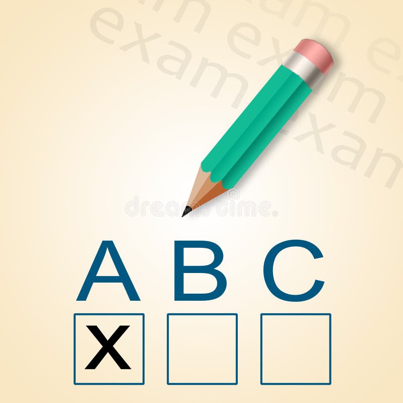Pencil and ABC test stock illustration. Illustration of break - 44844982