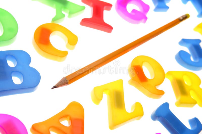 Pencil & alphabet stock photo. Image of alphabet, letters - 3359562