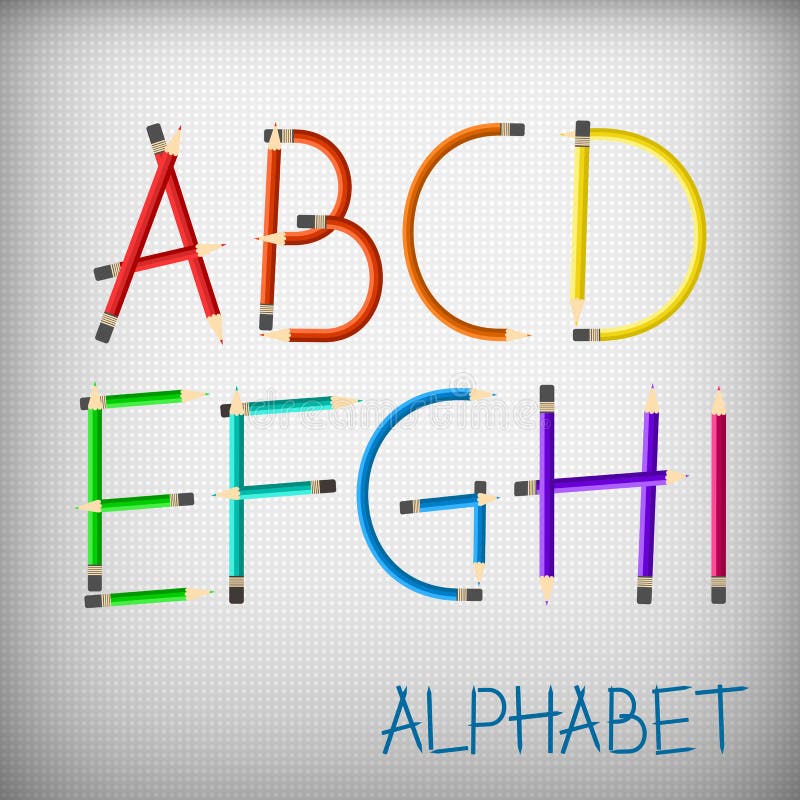 Pencil Alphabet Stock Illustrations – 17,001 Pencil Alphabet Stock ...