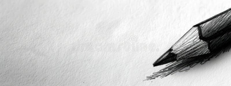 Pencil Atop Paper with Protruding Tip Stock Photo - Image of vehicle ...