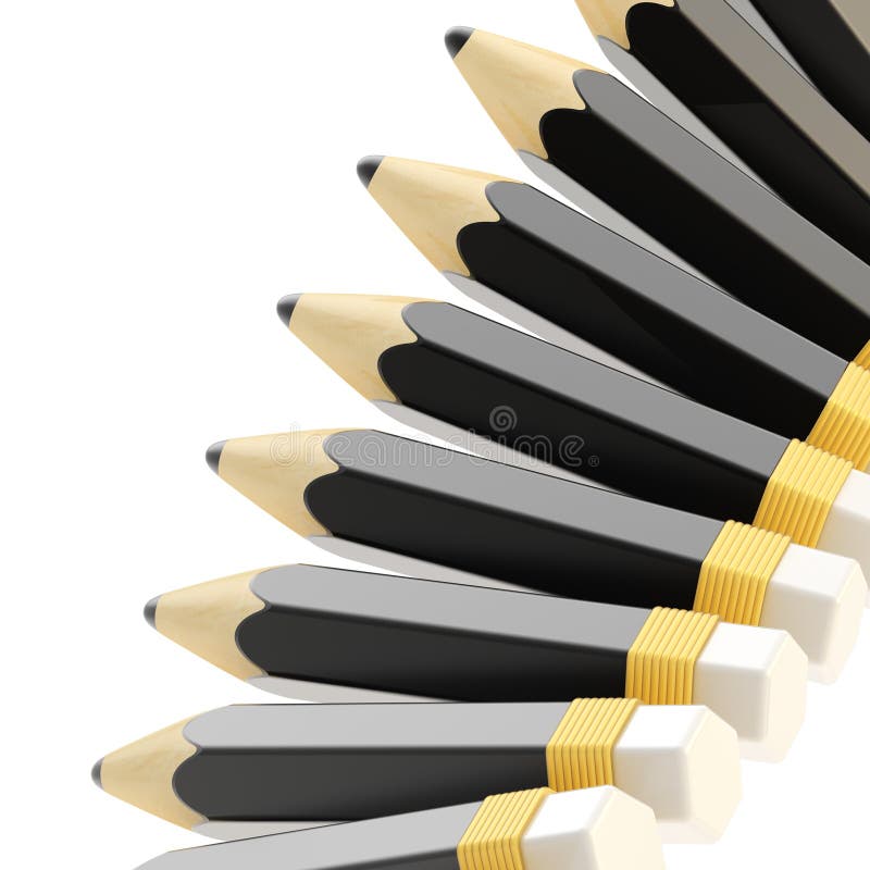 Pencil Background Composition Stock Illustration - Illustration of ...