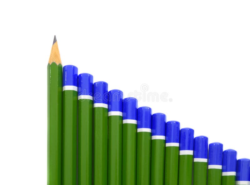 Pencil Bar Graph stock photo. Image of profit, business - 6959908