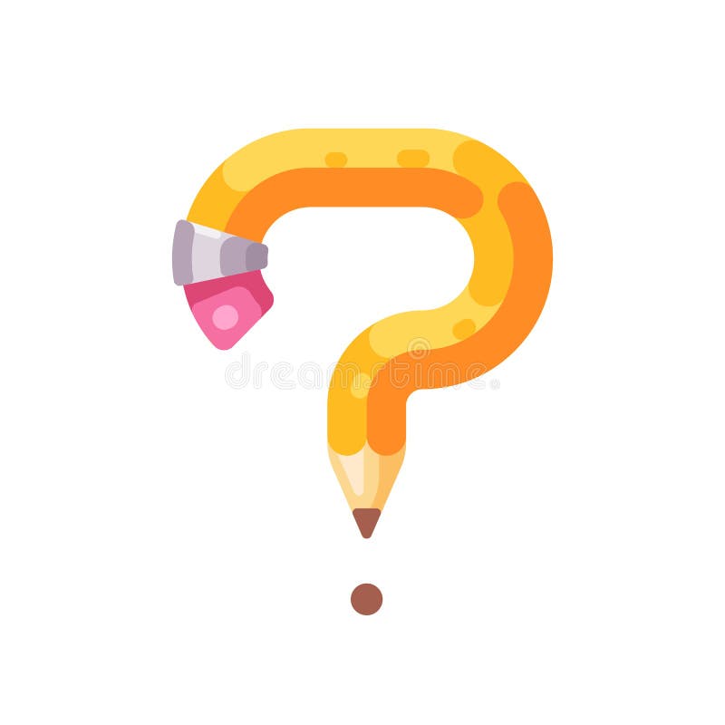 Question mark pencil stock illustration. Illustration of pencil - 24073655