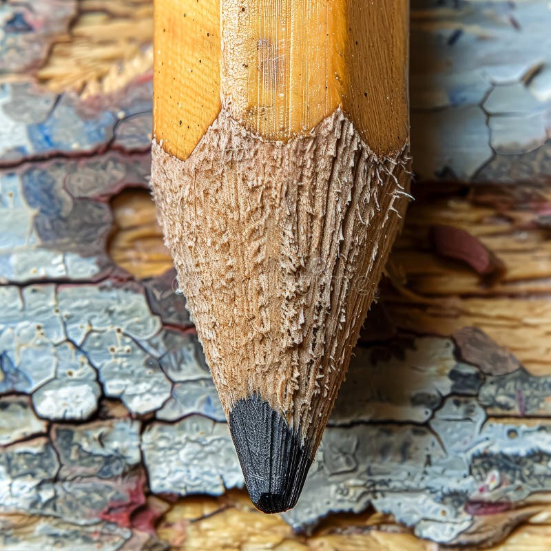 A Pencil with a Black Tip and a Greyish Brown Tip. Stock Photo - Image ...