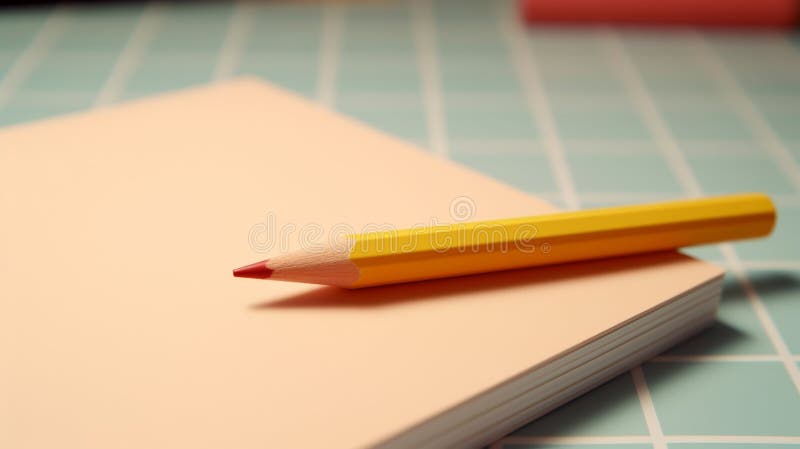 Pencil on a Blank Sticky Note Stock Illustration - Illustration of ...