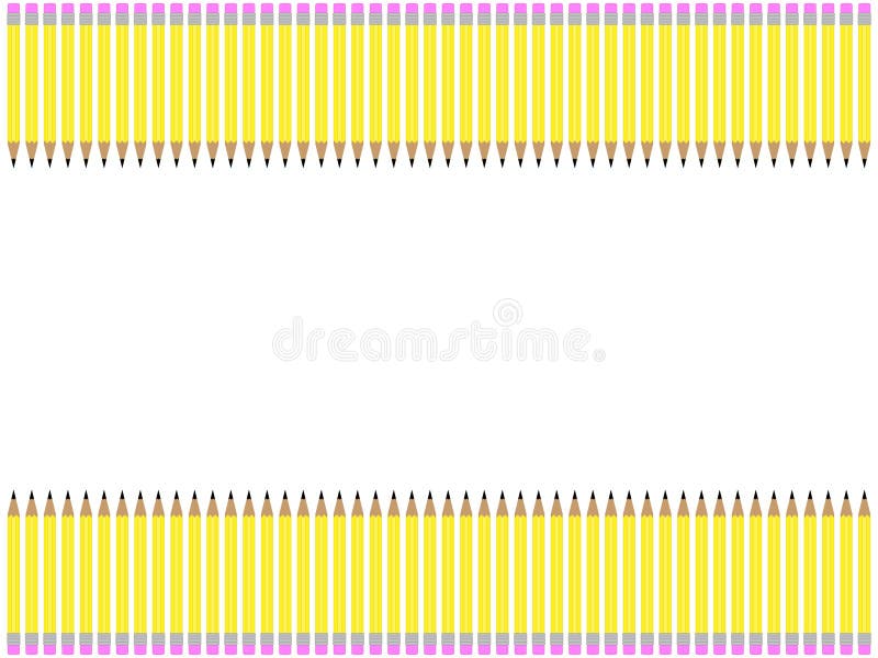 Pencil Border stock vector. Illustration of border, pencil - 10208563