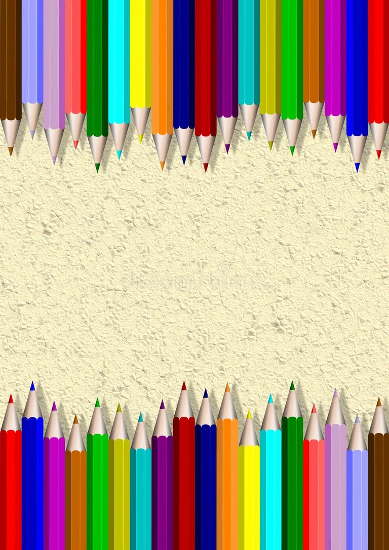 Colored Pencil Borders Stock Illustrations – 136 Colored Pencil Borders ...