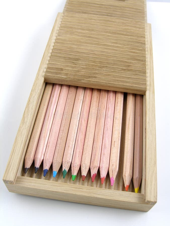 Pencil box stock photo. Image of school, elementary, wood - 221260