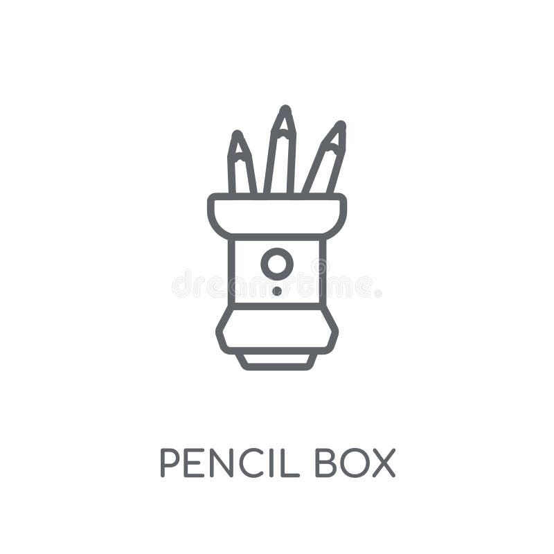 Pencil Box Icon. Trendy Pencil Box Logo Concept on White Background ...