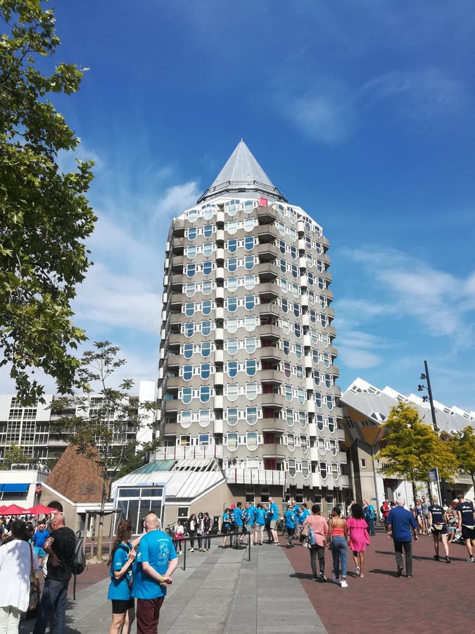 The Pencil Building editorial stock photo. Image of rotterdam - 123558028