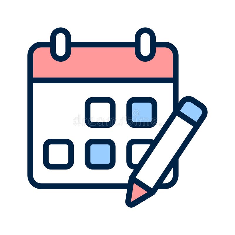 Pencil and Calendar Symbolizing Customization of Schedules Stock ...