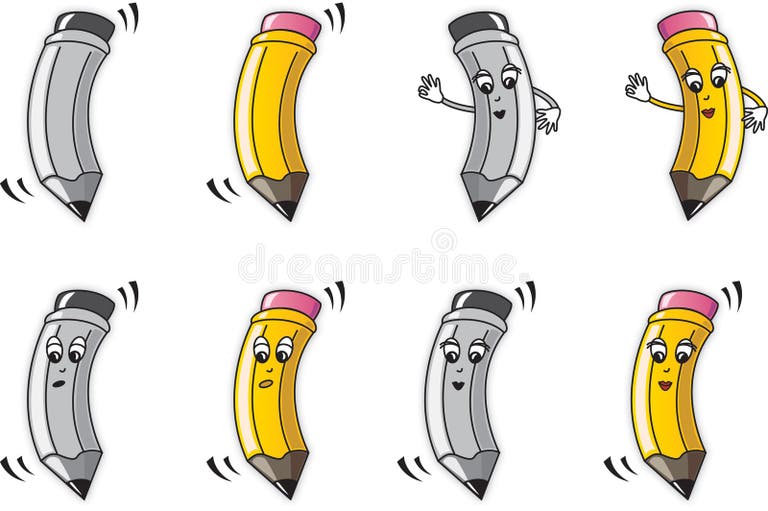 Cartoon Kids Writing Pencil Stock Illustrations – 2,808 Cartoon Kids ...