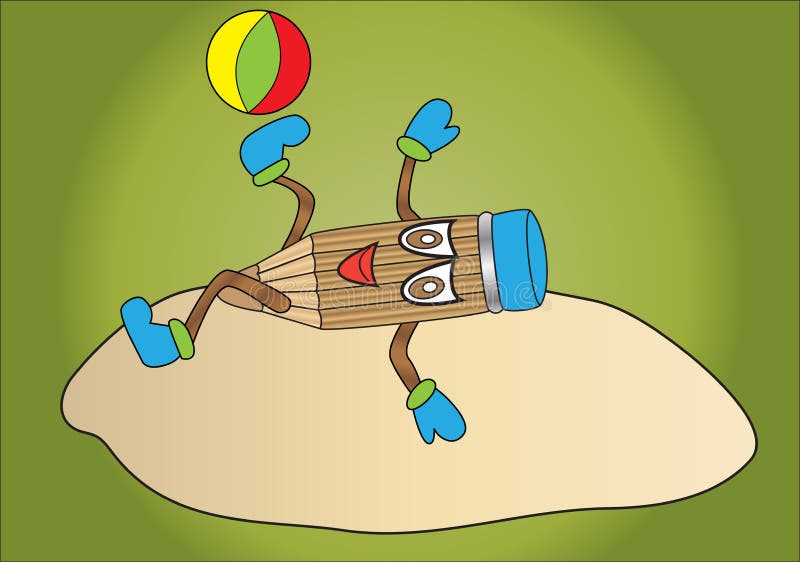 Pencil stock vector. Illustration of goal, action, player - 33048829