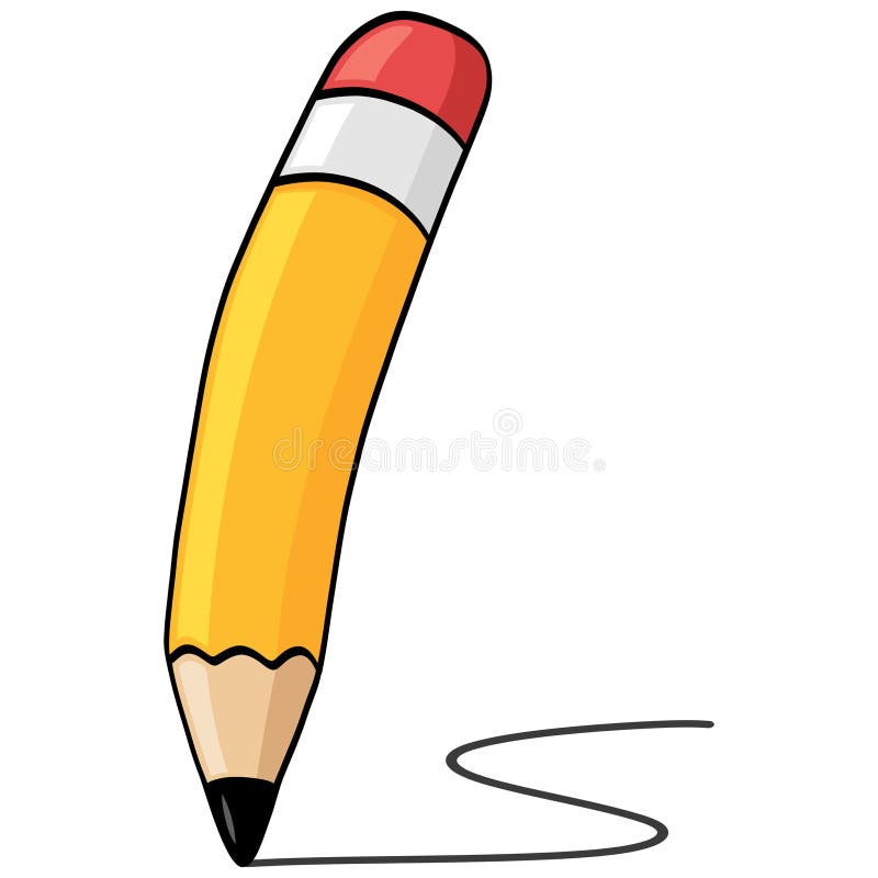 Pencil Cartoon Drawing Vector Illustration Stock Vector - Illustration ...