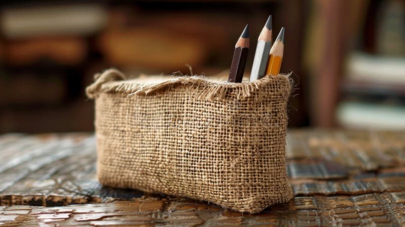 A Pencil Case Made from Repurposed Burlap Coffee Sacks Giving a Second ...