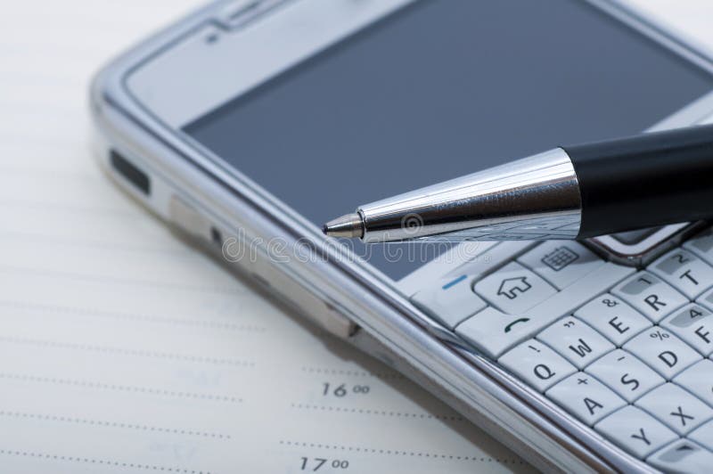 Pencil and cellphone stock image. Image of electronics - 20237437