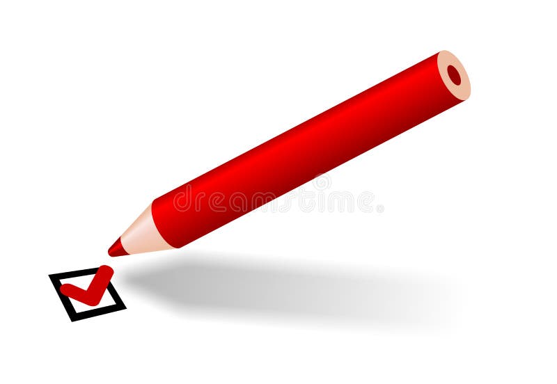 Pencil Check stock illustration. Illustration of choose - 8317725