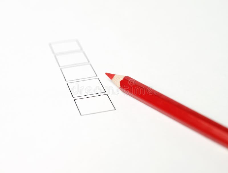 Pencil and check boxes stock image. Image of announce - 9164045