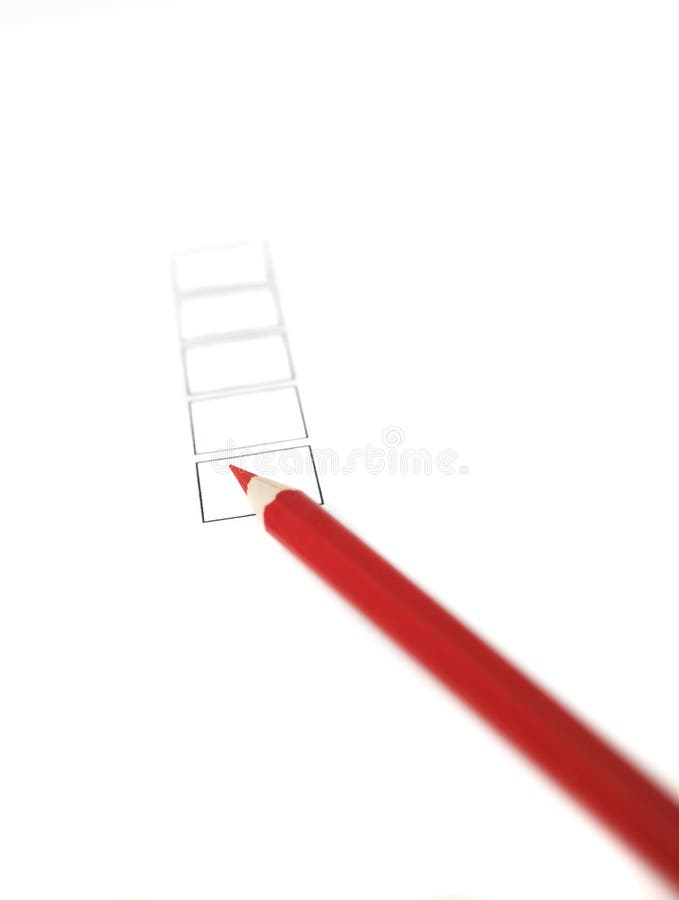 Red pen and check boxes stock image. Image of choose, cross - 9164059