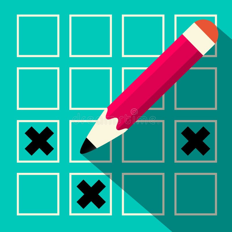 Pencil Check Option Illustration Stock Vector - Illustration of pencil ...