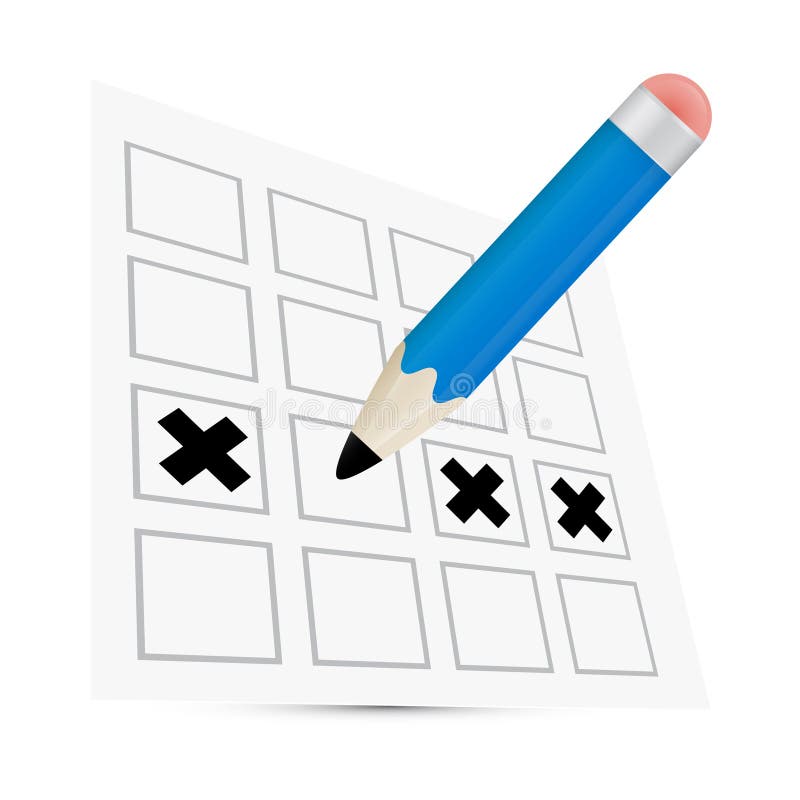 Pencil Check Option stock vector. Illustration of paper - 39386122