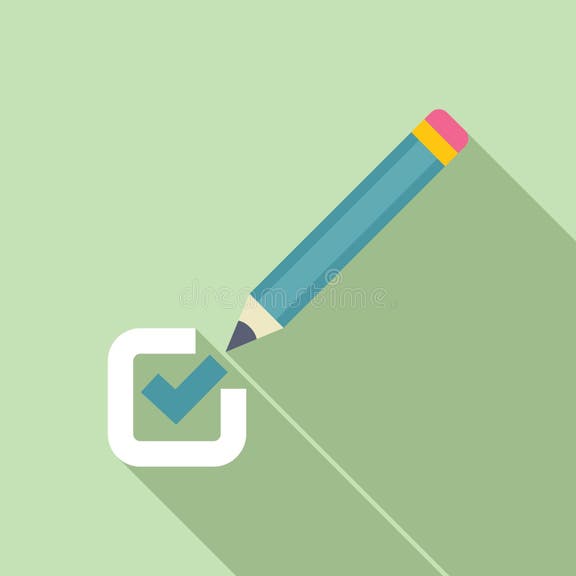 Pencil Checking Off Completed Task on Checklist Stock Illustration ...