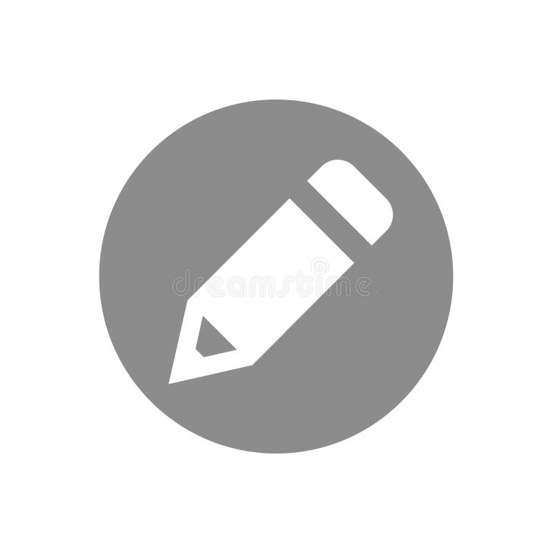Pencil in Circle Vector Icon Stock Vector - Illustration of pictogram ...